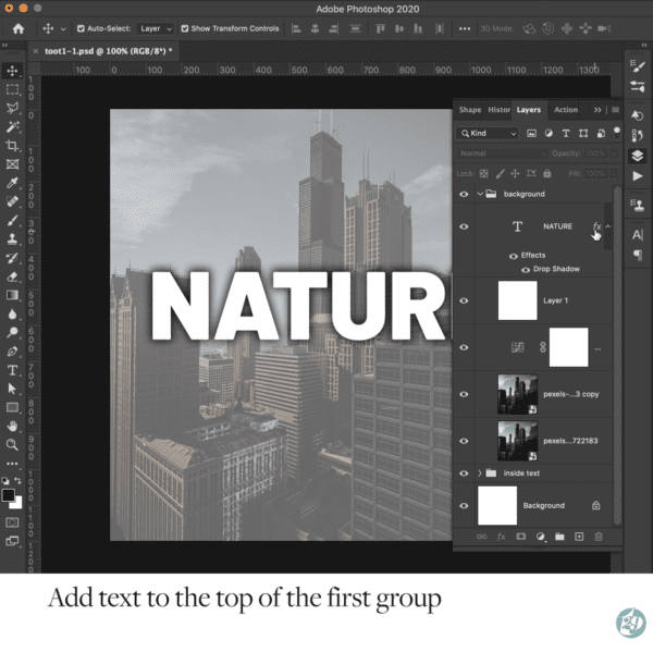 2 Ways Mask with Text in Photoshop - From Beginner to Advanced Levels ...